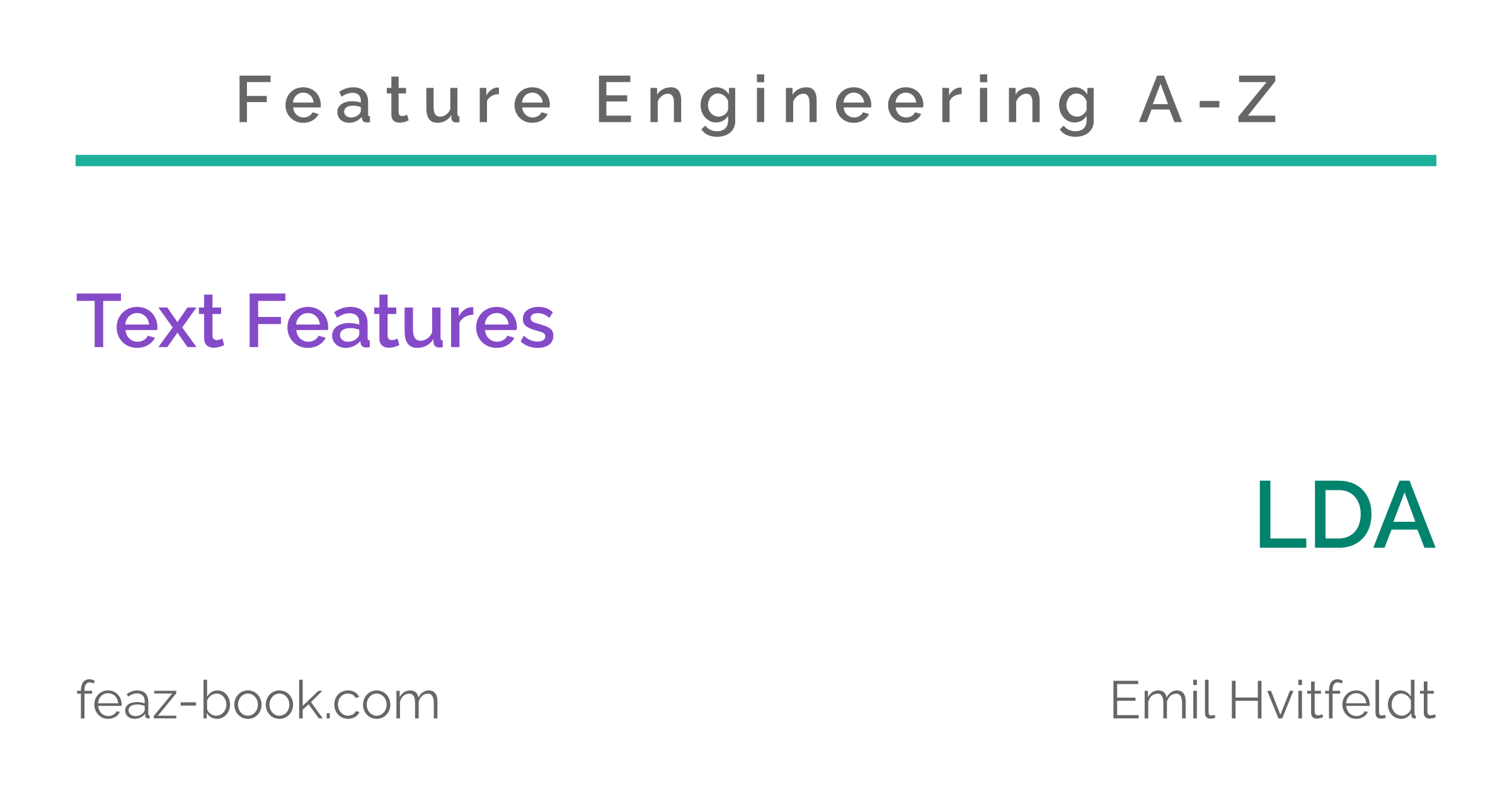 Feature Engineering A-Z | Text LDA – Feature Engineering A-Z